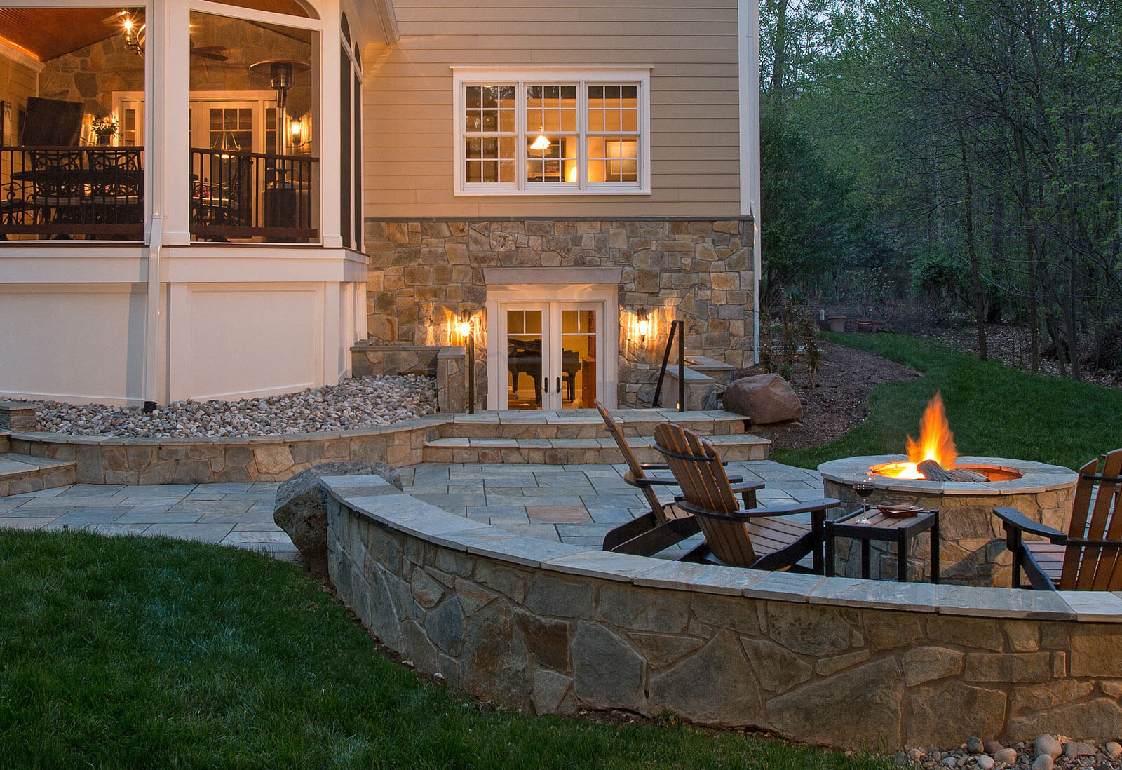 Three Season Porch + Fire Pit - Sun Design